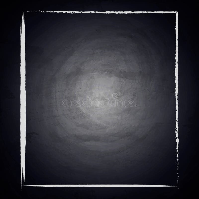 Blank Drawing Empty Frame on Chalkboard Background Stock Illustration ...