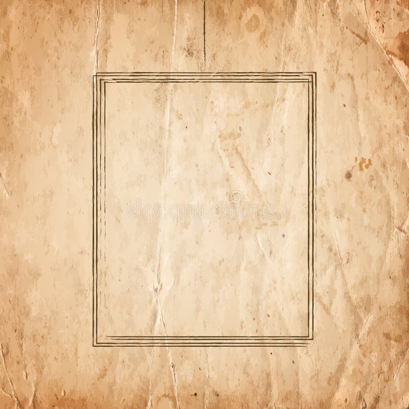 Blank Drawing Empty Frames on Old Paper Background Stock Illustration ...