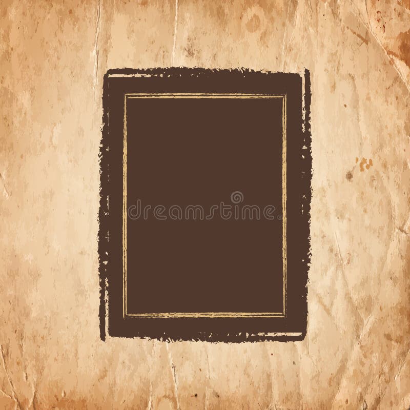 Blank Drawing Empty Frame on Chalkboard Background Stock Illustration ...