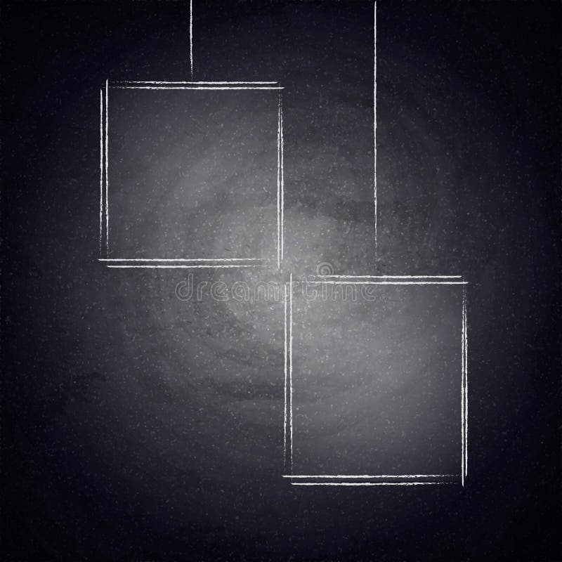 Blank Drawing Empty Frames on Chalkboard Background Stock Photo - Image ...