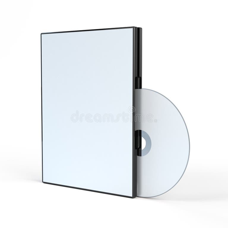 Blank DVD case and disc stock illustration. Illustration of medium ...