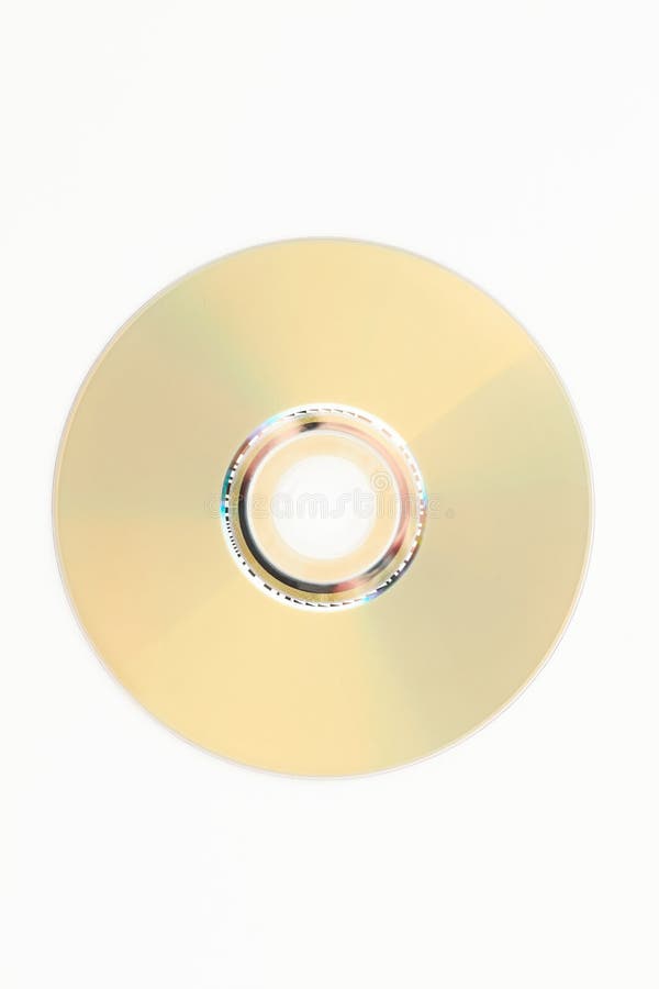 Blank DVD Disc Over White Background. Stock Image - Image of refraction ...