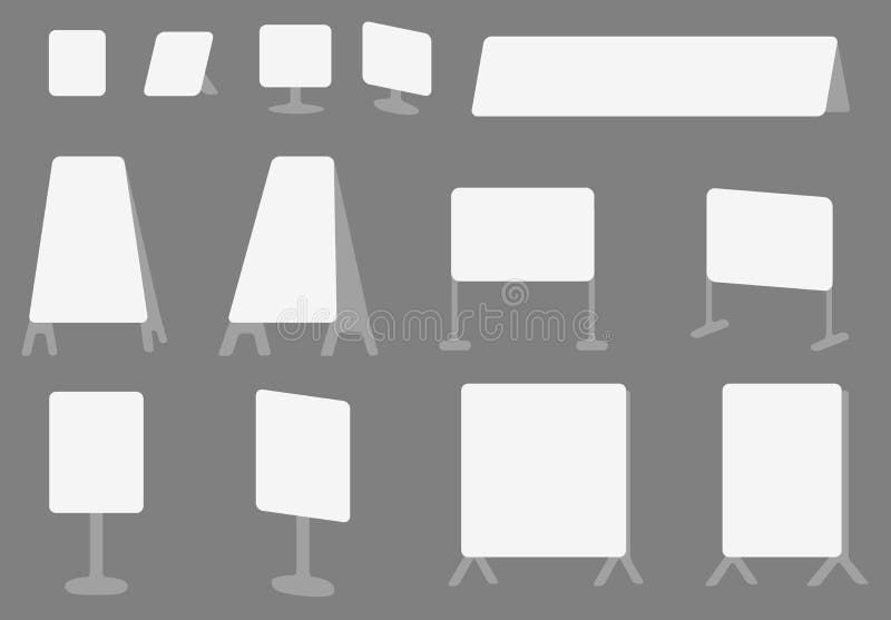 Blank Easel Signs Design Elements Stock Vector - Illustration of ...