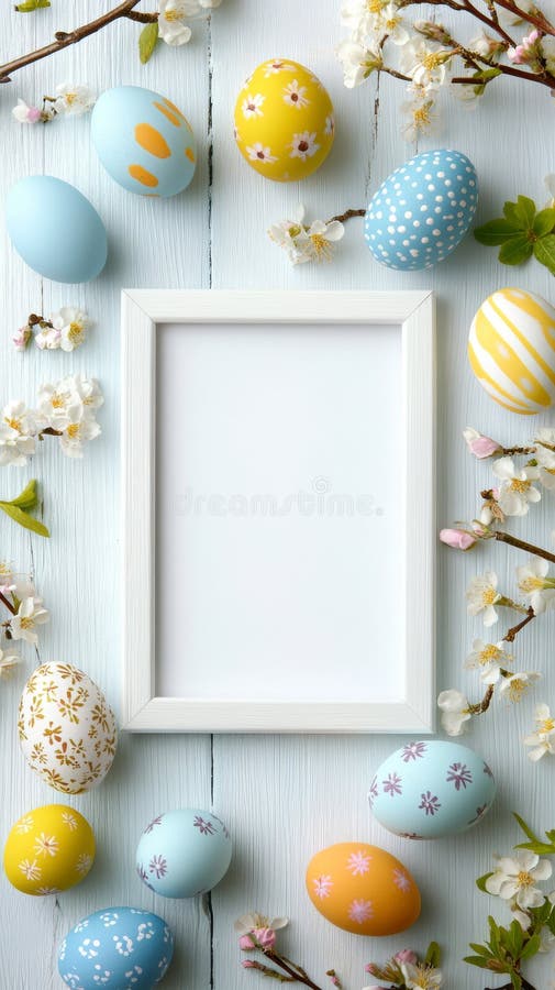 Blank Easter Card Frame Inspiration with Classic White Frame and ...