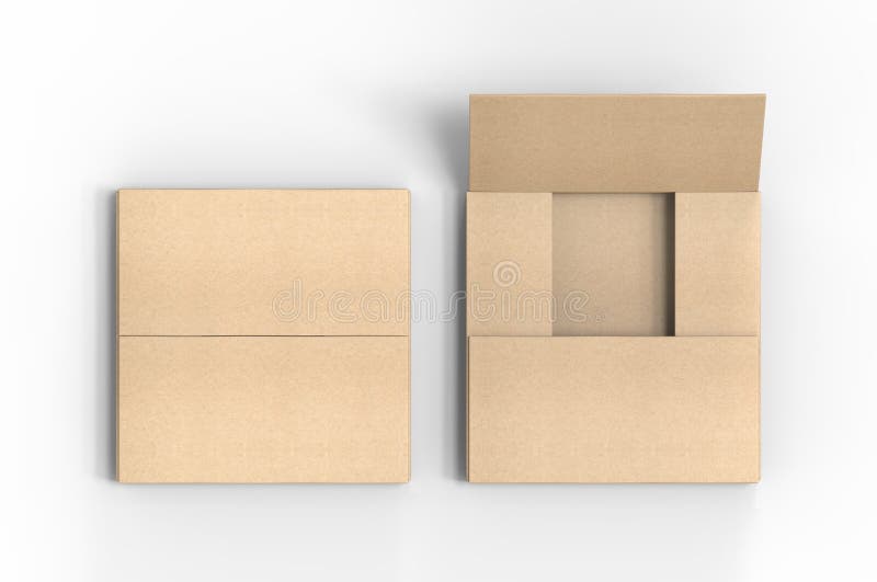 Blank Easy Fold Mailer Box for Branding and Mock Up Design. Stock ...
