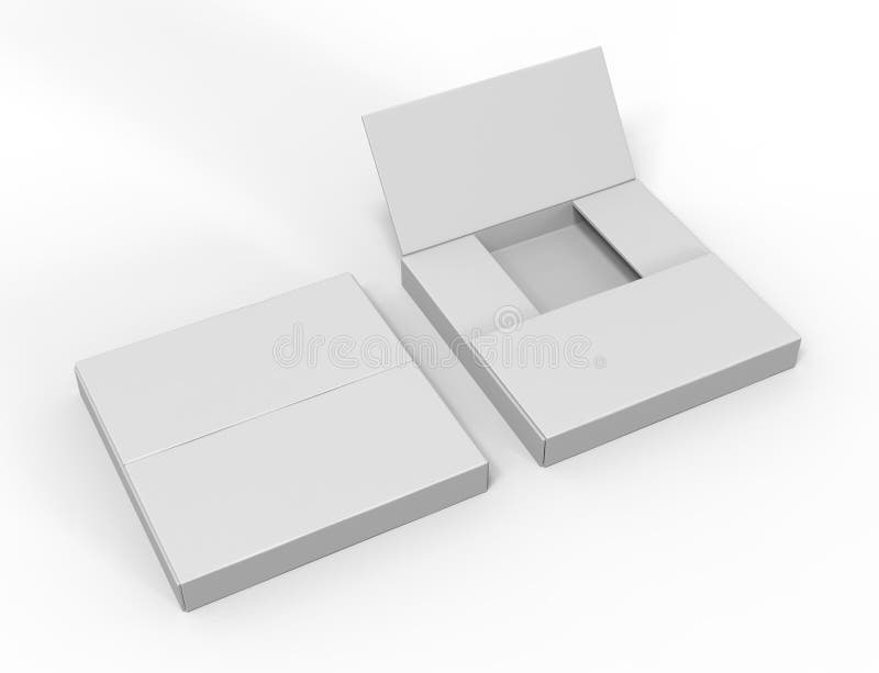 Blank Easy Fold Mailer Box for Branding and Mock Up Design. Stock ...