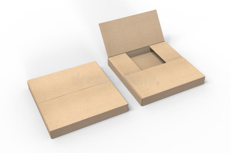 Blank Easy Fold Mailer Box for Branding and Mock Up Design. Stock ...