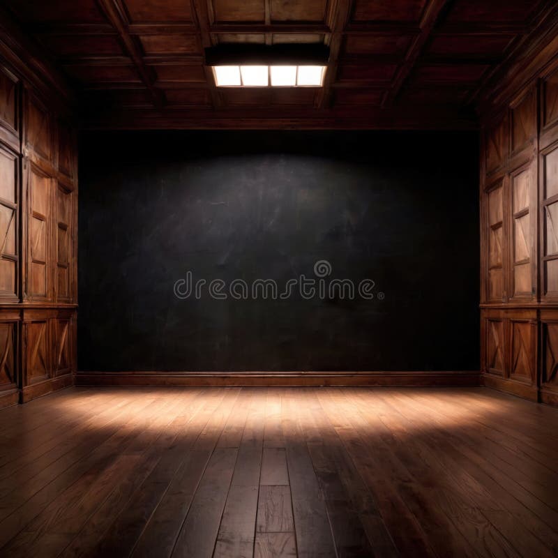 Blank, Empty, Blackboard for Written Message, in Retro Vintage ...