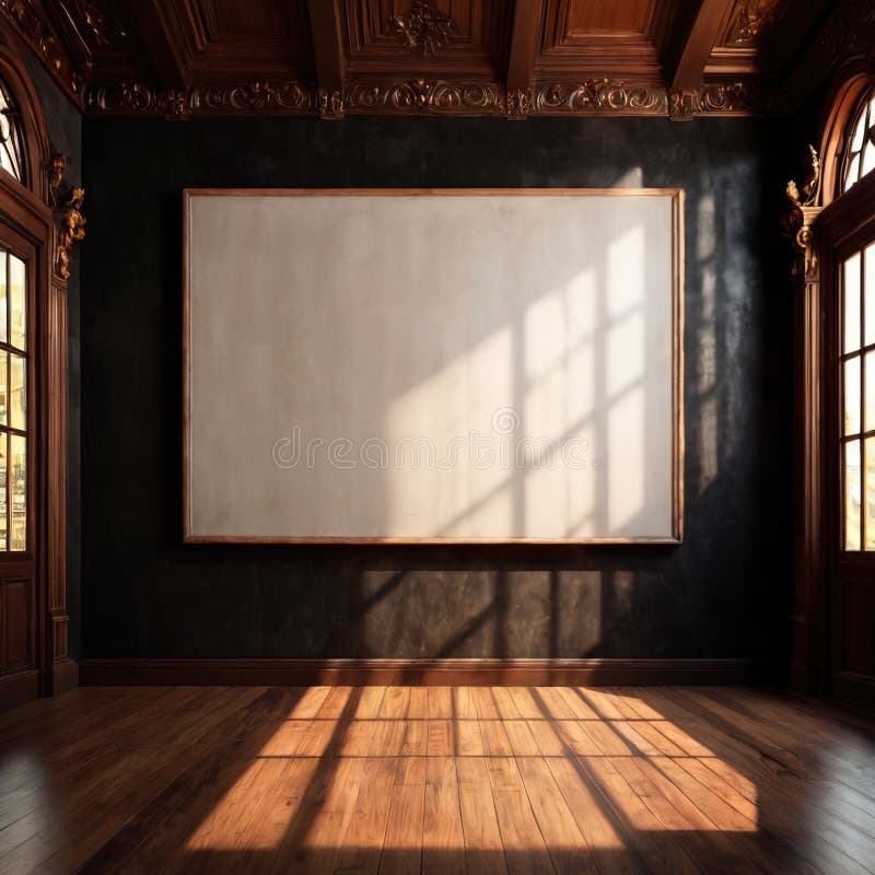 Blank, Empty, Blackboard for Written Message, in Retro Vintage ...