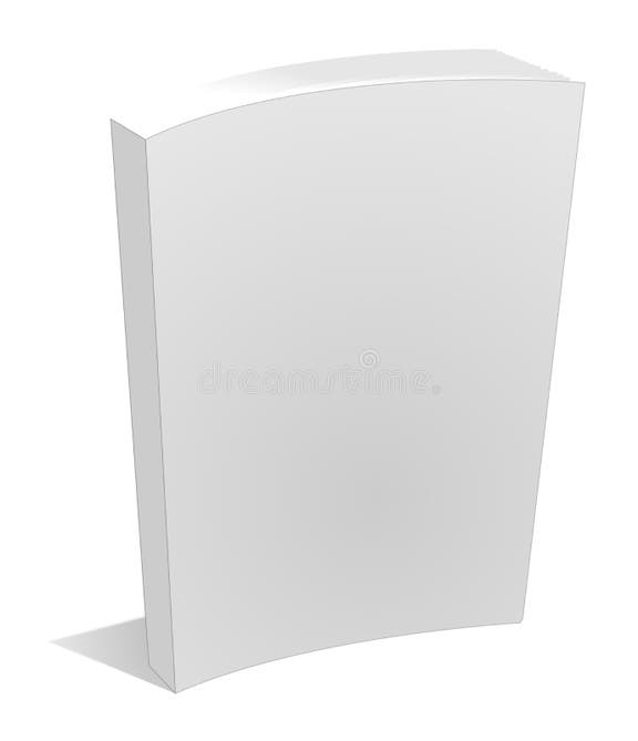 Blank Empty Book Cover stock vector. Illustration of drawing - 86460397