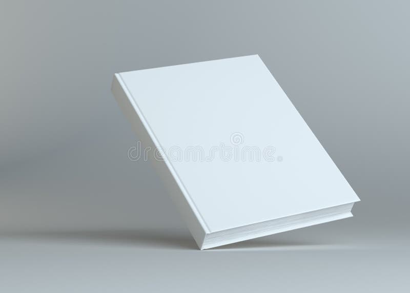 Blank Empty Book on Grey Studio Background Stock Illustration ...