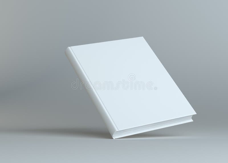 Blank Empty Book on Grey Studio Background Stock Illustration ...