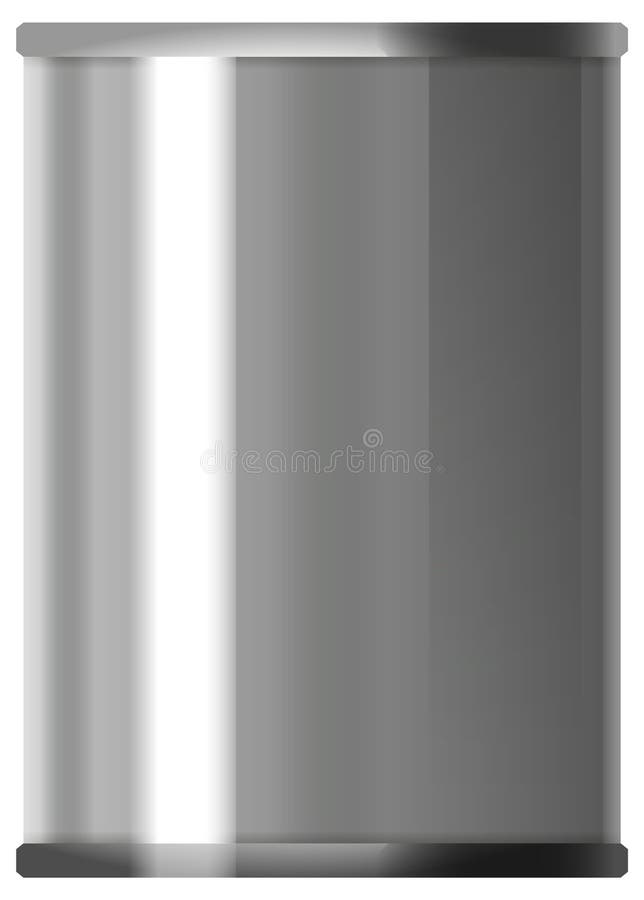 Blank Empty Can Template Isolated on White Background Stock Vector ...