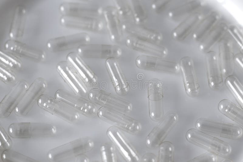 Blank Empty Capsule Isolated on White Background. Stock Image - Image ...