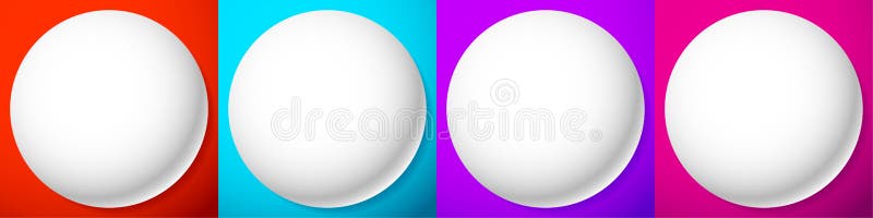 Blank, Empty Circle, Orb and Sphere Button, Badge, and Pin Shape Design ...