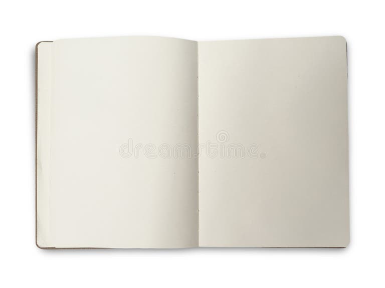 Blank Empty Copy Space White Open Book, Top View Cut Out Stock Image ...