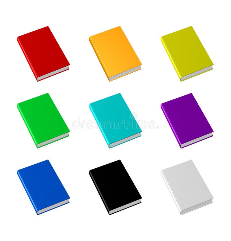 Blank Empty Cover Hardcover Book Stack Collection Stock Illustration ...