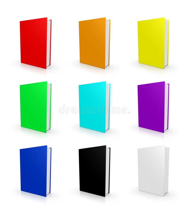 Blank Empty Cover Hardcover Book Stack Collection Stock Illustration ...