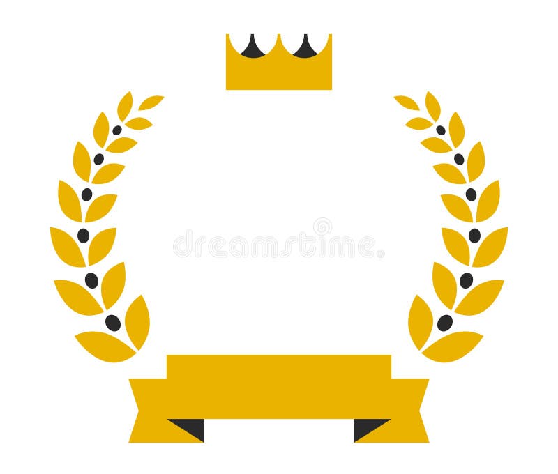 Blank Empty Emblem with Ribbon . Stock Vector - Illustration of ...