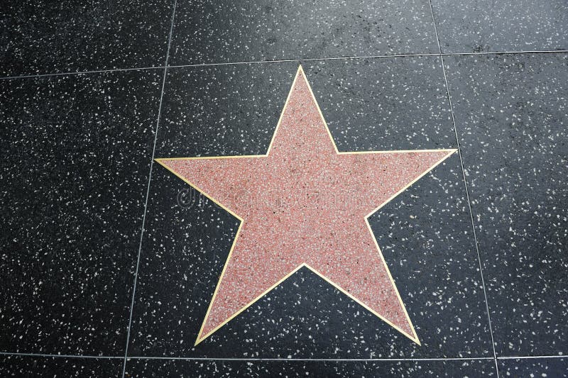 Blank Empty Hollywood Star Shape Room for Text Editorial Photography ...
