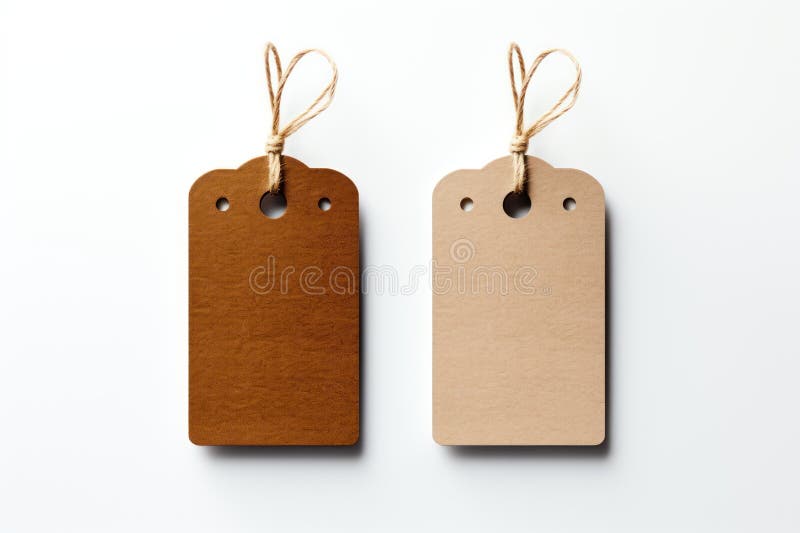 Blank Empty Mockup of Tag Labelfor Branding Generative Ai Stock Photo ...