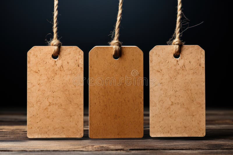 Blank Empty Mockup of Tag Labelfor Branding Generative Ai Stock Image ...