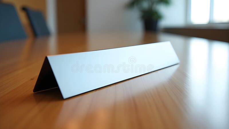 Blank Empty Nameplate Mockup for Office Workplace ID Identity Corporate ...