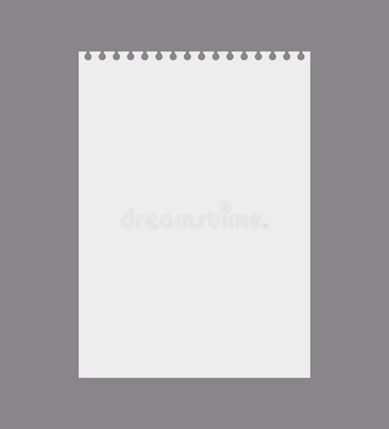 Blank and Empty Notebook Piece for Notes and Memos, Realistic Vector ...