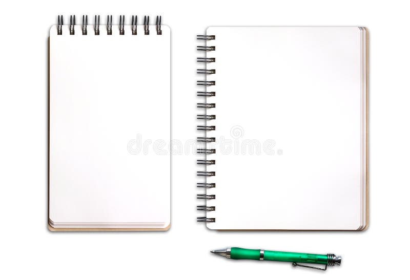 Blank Empty Notepads on White Background Stock Image - Image of nature ...