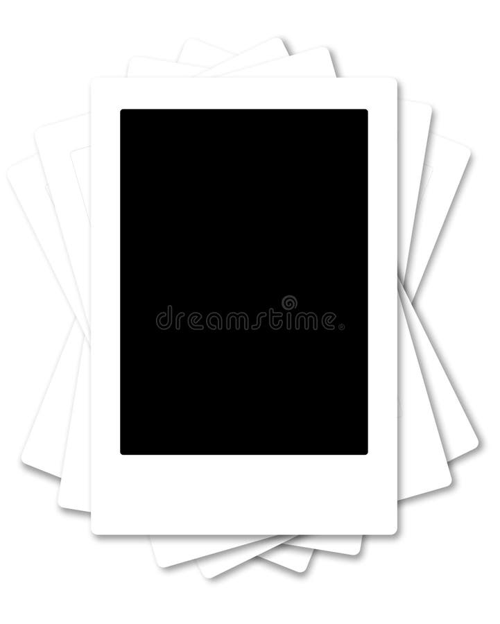 Blank Empty Photo Frame Isolated on White Stock Illustration ...