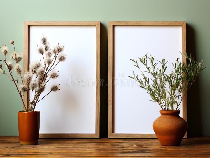Blank Empty Picture Frame Mock-ups. Artwork Templates in Interior ...