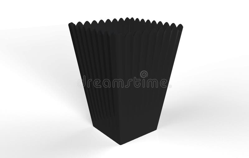 Empty popcorn box isolated stock illustration. Illustration of cinema ...