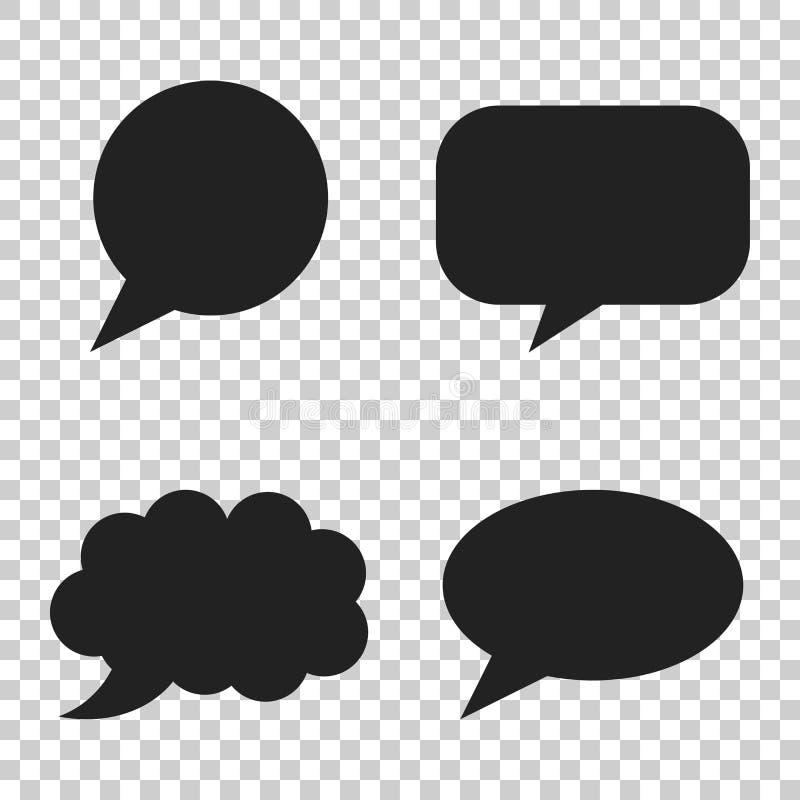 Blank Empty Speech Bubble Vector Icon In Flat Style. Dialogue Bo Stock ...
