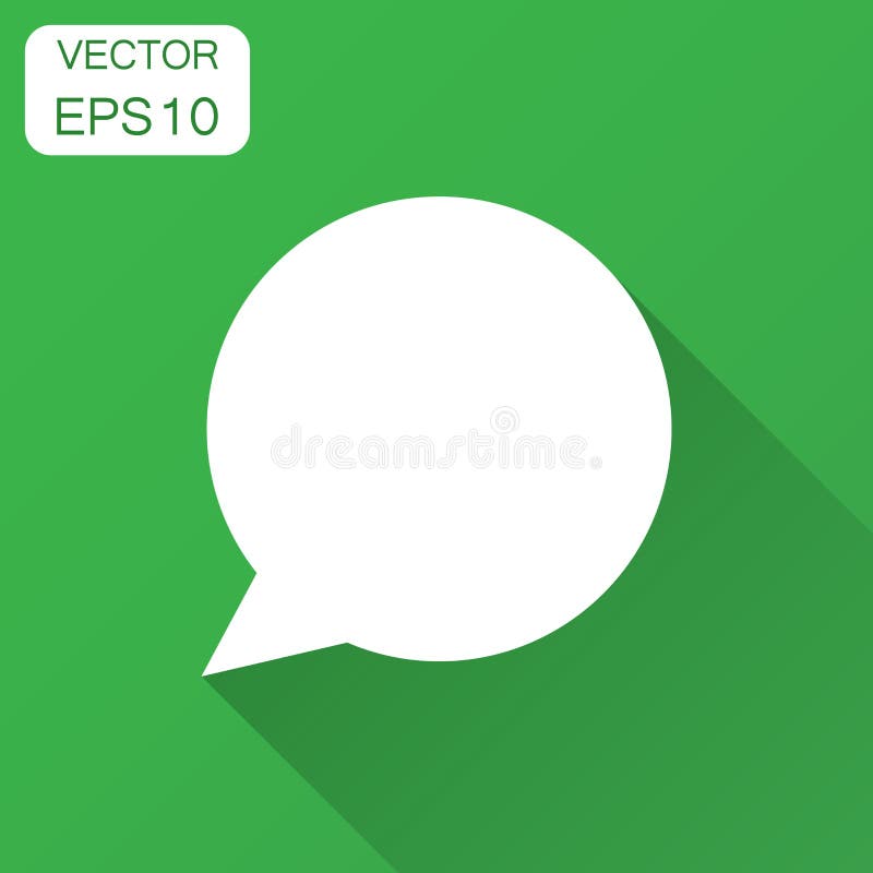 Blank Empty Speech Bubble Vector Icon in Flat Style. Dialogue Bo Stock ...