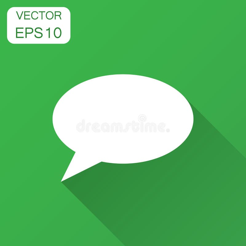 Blank Empty Speech Bubble Vector Icon in Flat Style. Dialogue Bo Stock ...