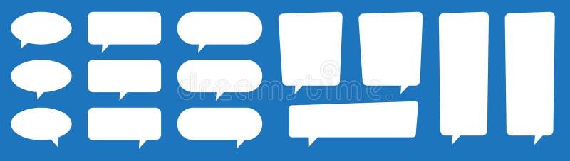 Blank Empty Speech Bubbles. Speak Bubble Balloon, Cartoon Chatting Box ...