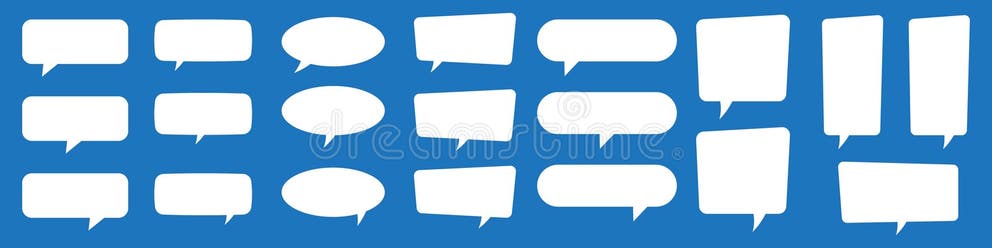 Blank Empty Speech Bubbles. Speak Bubble Balloon, Cartoon Chatting Box ...