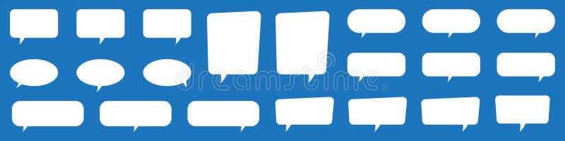 Blank Empty Speech Bubbles. Speak Bubble Balloon, Cartoon Chatting Box ...