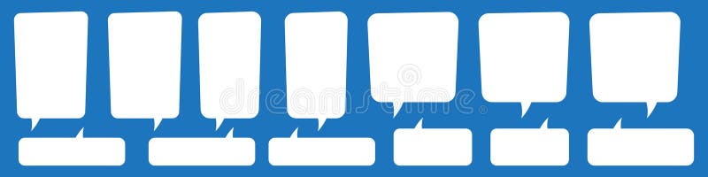 Blank Empty Speech Bubbles. Speak Bubble Balloon, Cartoon Chatting Box ...