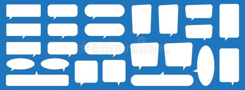 Blank Empty Speech Bubbles. Speak Bubble Balloon, Cartoon Chatting Box ...