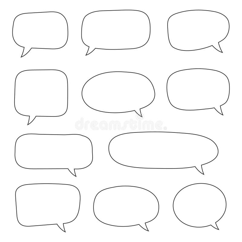 Blank Empty Speech Bubbles, Speaking or Talk Bubble, Speech Balloon ...