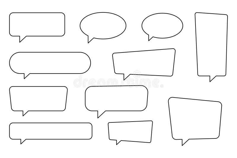 Blank Empty Speech Bubbles, Speaking or Talk Bubble, Speech Balloon ...