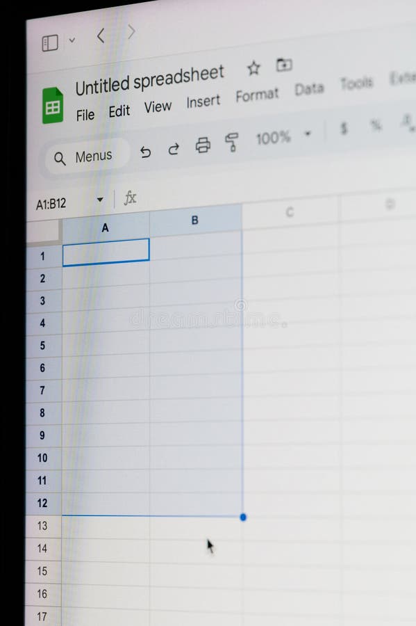 Blank Empty Spreadsheet in Google Sheet Service Editorial Image - Image ...