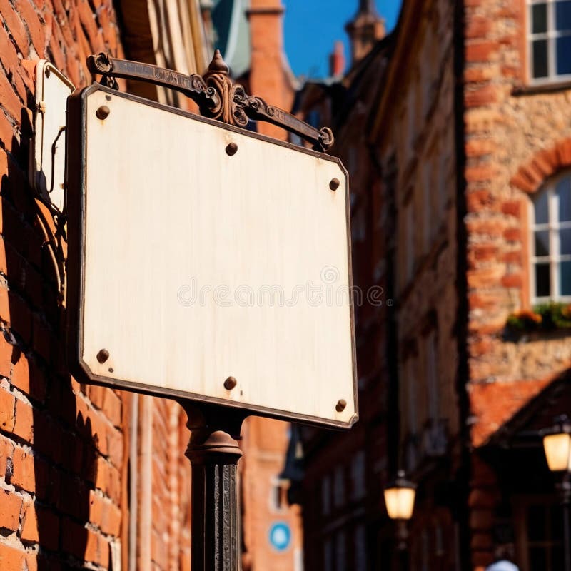 Blank, Empty, Street Traffic Sign on Road Stock Illustration ...
