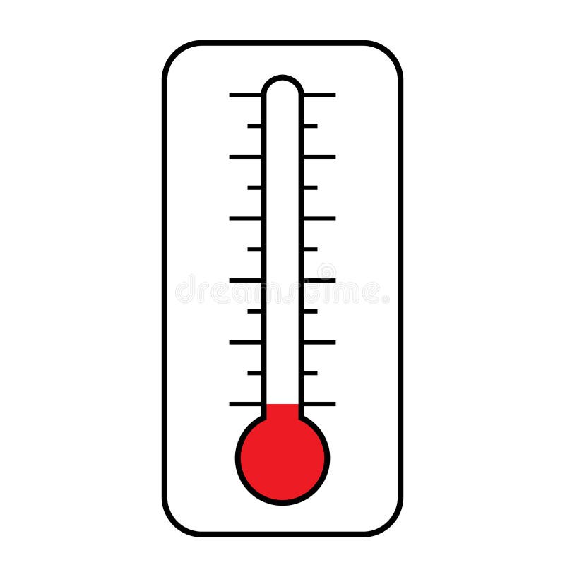 Blank Empty Thermometer Icon Stock Vector - Illustration of measurement ...
