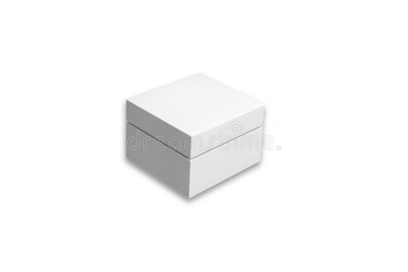 Blank Empty White Gift Jewelry Box Mockup Isolated Stock Photo - Image ...