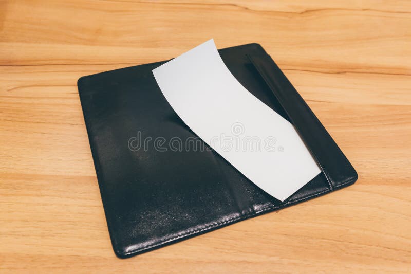 Blank Empty White Paper in Restaurant Payment Billing Receipt Stock ...