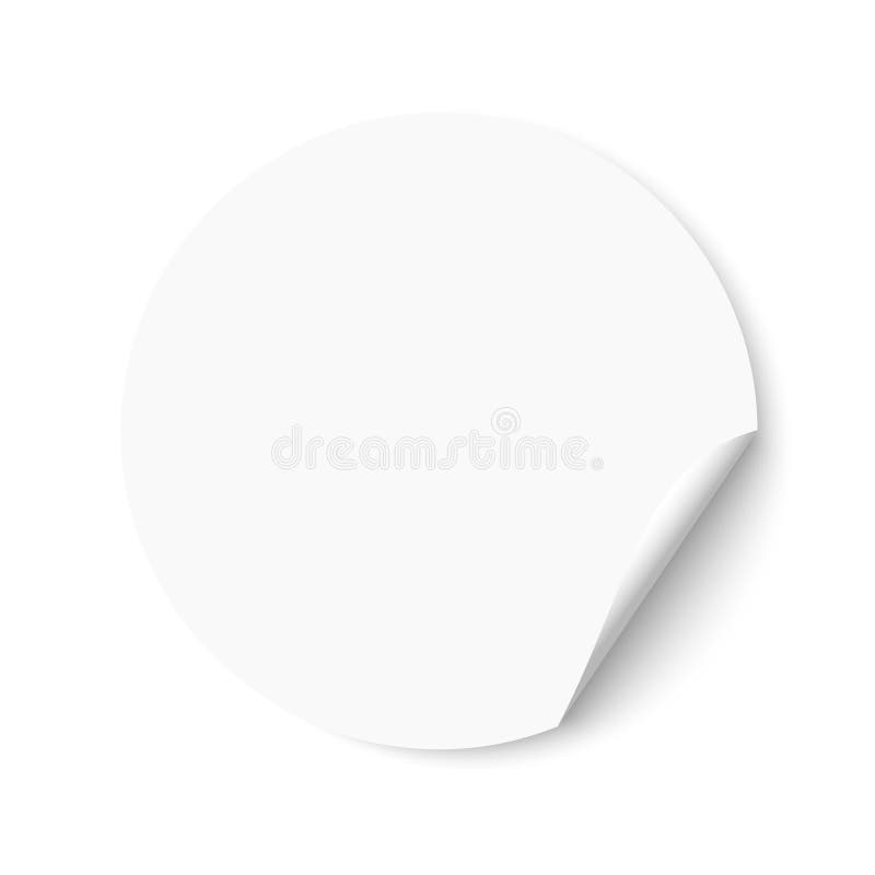 Blank, White Round Promotional Sticker Stock Vector - Illustration of ...