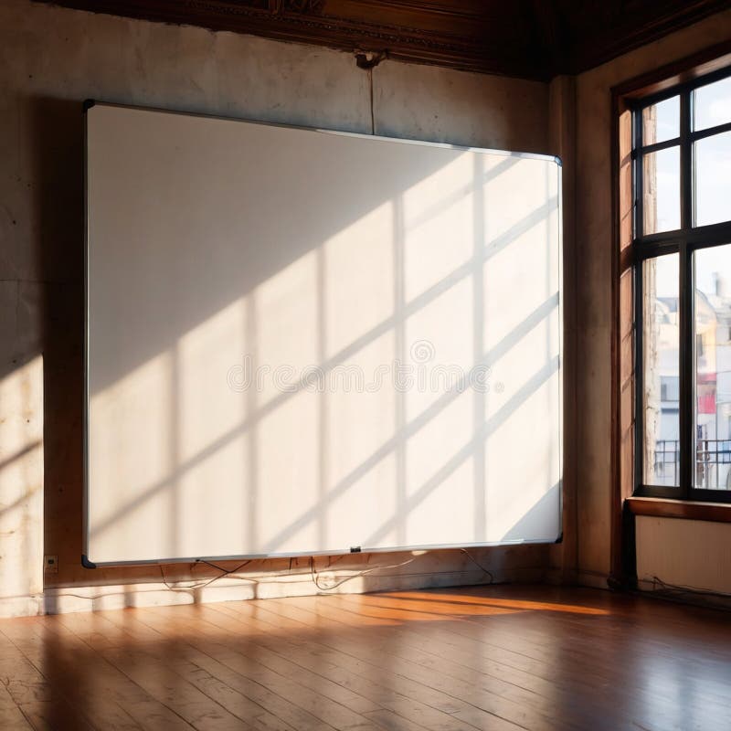 Blank, Empty, Whiteboard for Customizable Written Message, in Retro ...