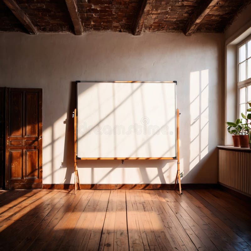 Blank, Empty, Whiteboard for Customizable Written Message, in Retro ...